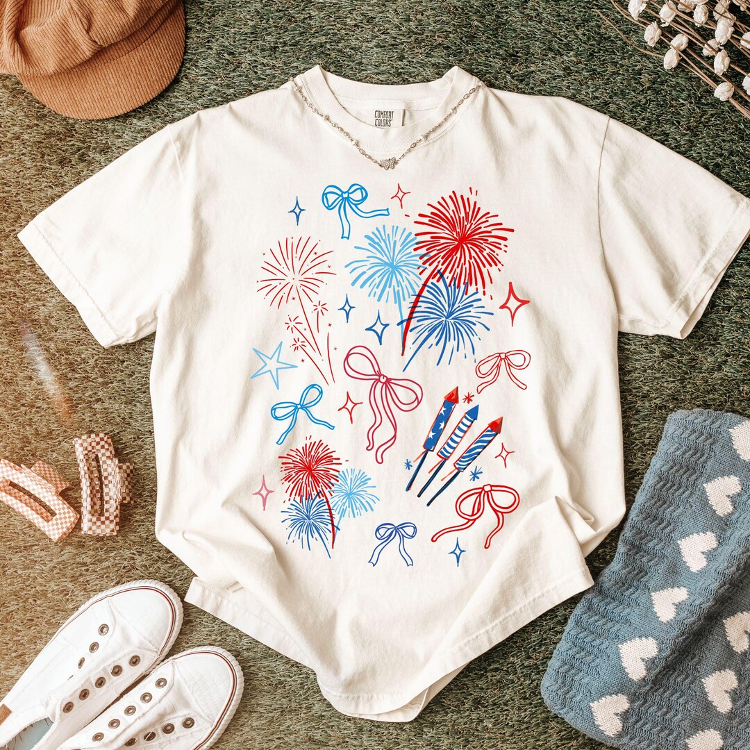 Fireworks 4th July PNG Coquette Doodle Retro Usa Png American Flag Red ...