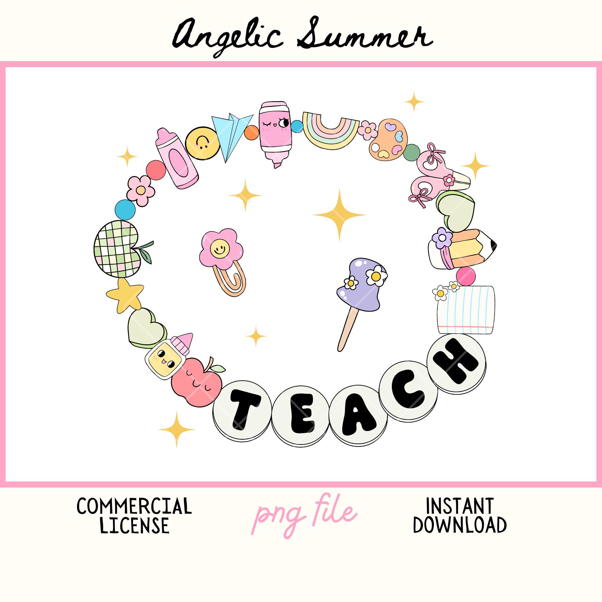 Teacher PNG Coquette Groovy Friendship Bracelet Png PNG Teacher ...