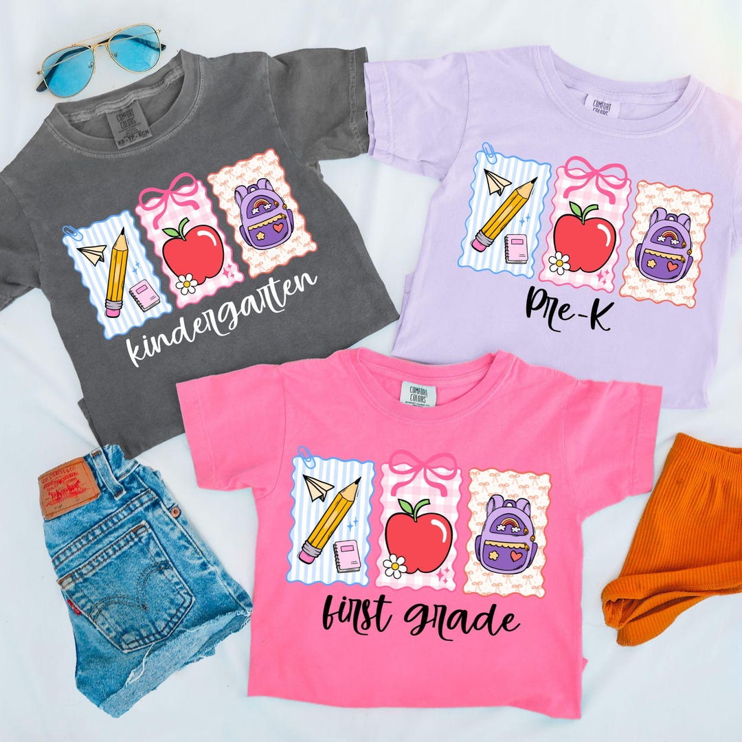 Preppy Back to School PNG Bundle Hello Kindergarten Pre-k 1st 2d 3d 4th ...
