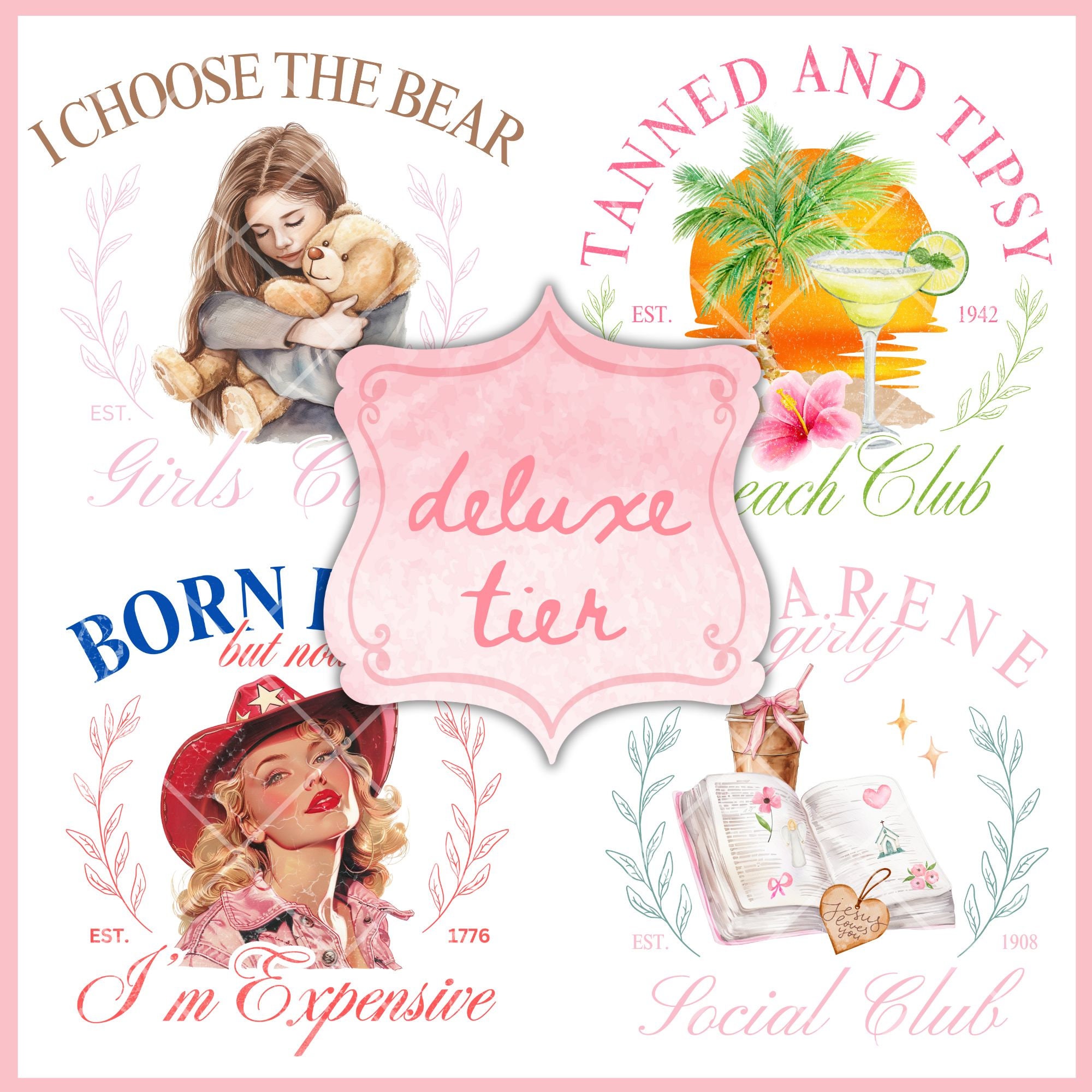 Custom Art PNG Commercial License Design Personalized Gift Cute Girly ...