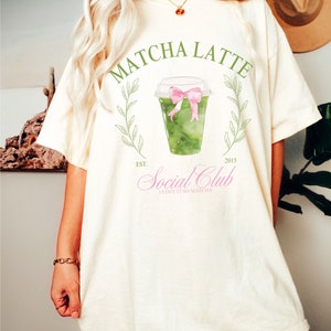 Matcha Latte Social Club PNG Coquette Pink Bow Watercolor Soft Girl ...