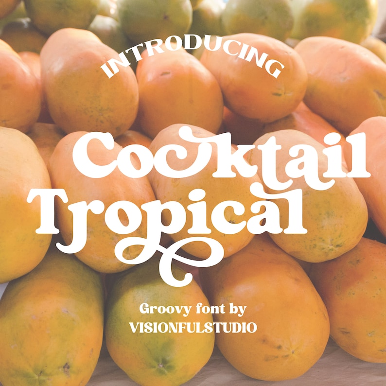 Groovy Font Bundle, Retro Font, Cricut Fonts, Bubbly Font, Hippie Fonts, Sublimation Font ...