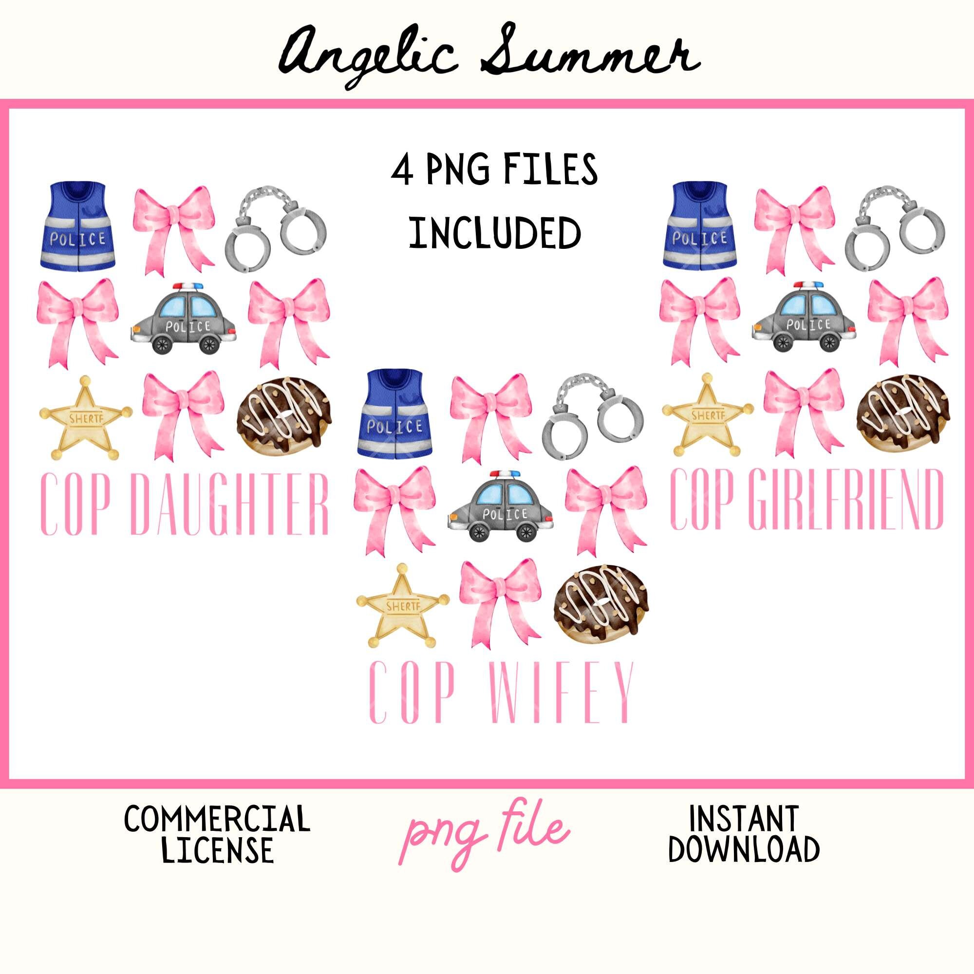 Coquette Police Wife PNG Girly Coquette Cop Wifey Daughter Girlfriend ...
