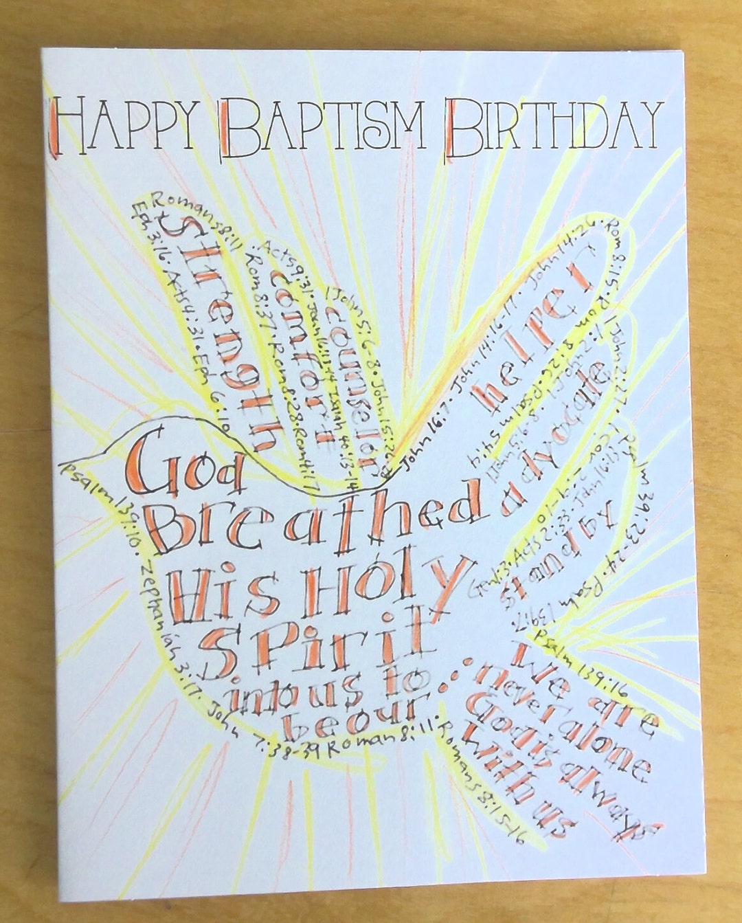 Happy Baptism Birthday Card - Etsy