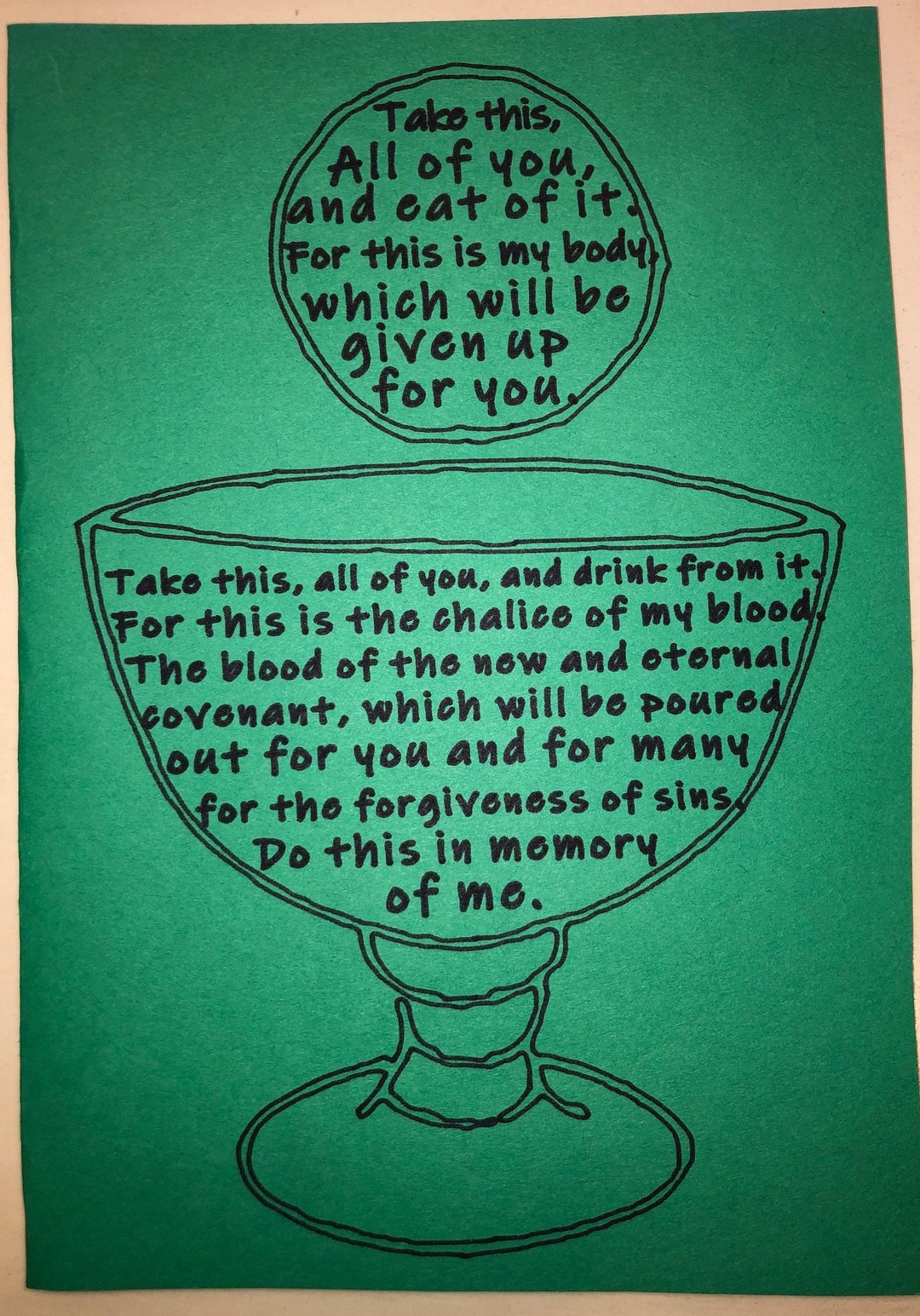 Take This All of You, and Eat of It. for This is My Body Which Will Be ...