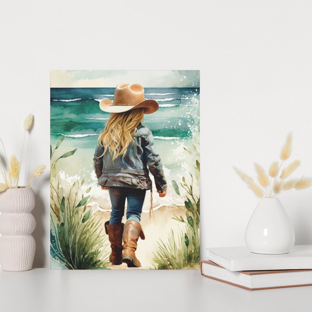 Coastal Cowgirl Wall Decor for Nursery Cowgirl Beachy Wall - Etsy