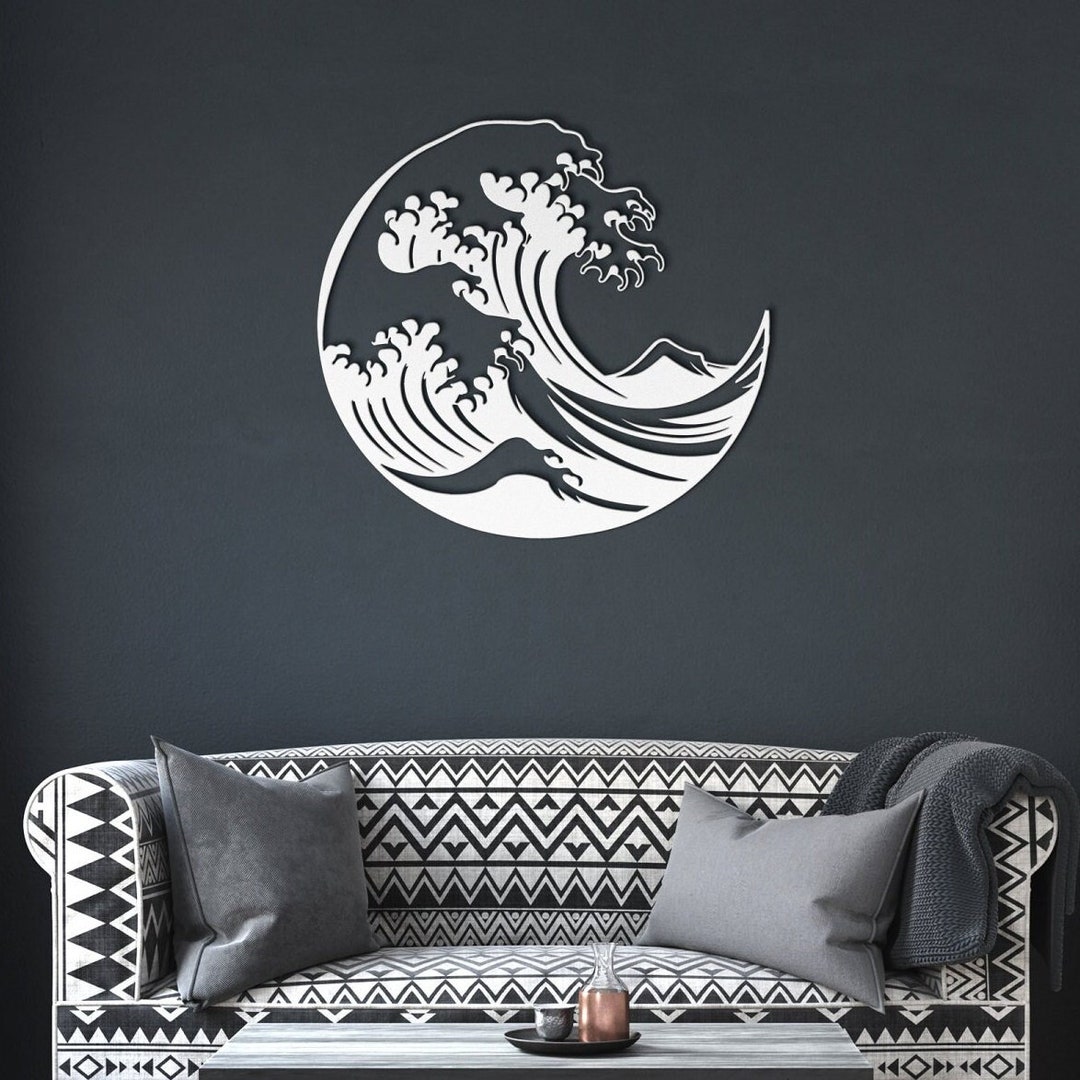 Metal Wave Wall Decor Wave Metal Art for Outdoors Ocean Wave - Etsy