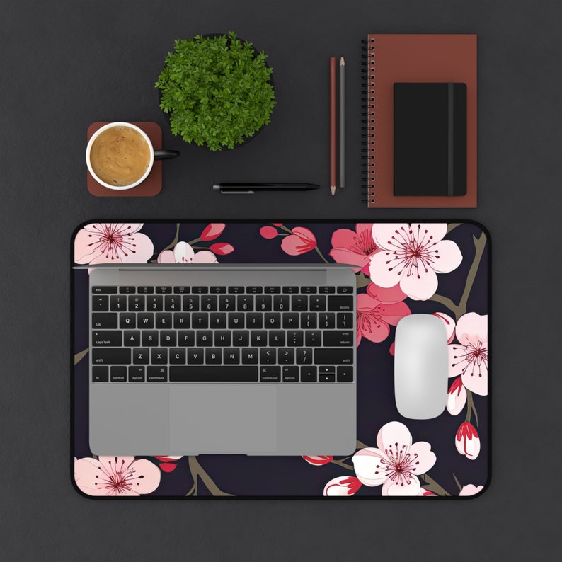 Sakura Design Desk Mat, Large Cherry Blossom Tree Desk Pad, Japanese ...