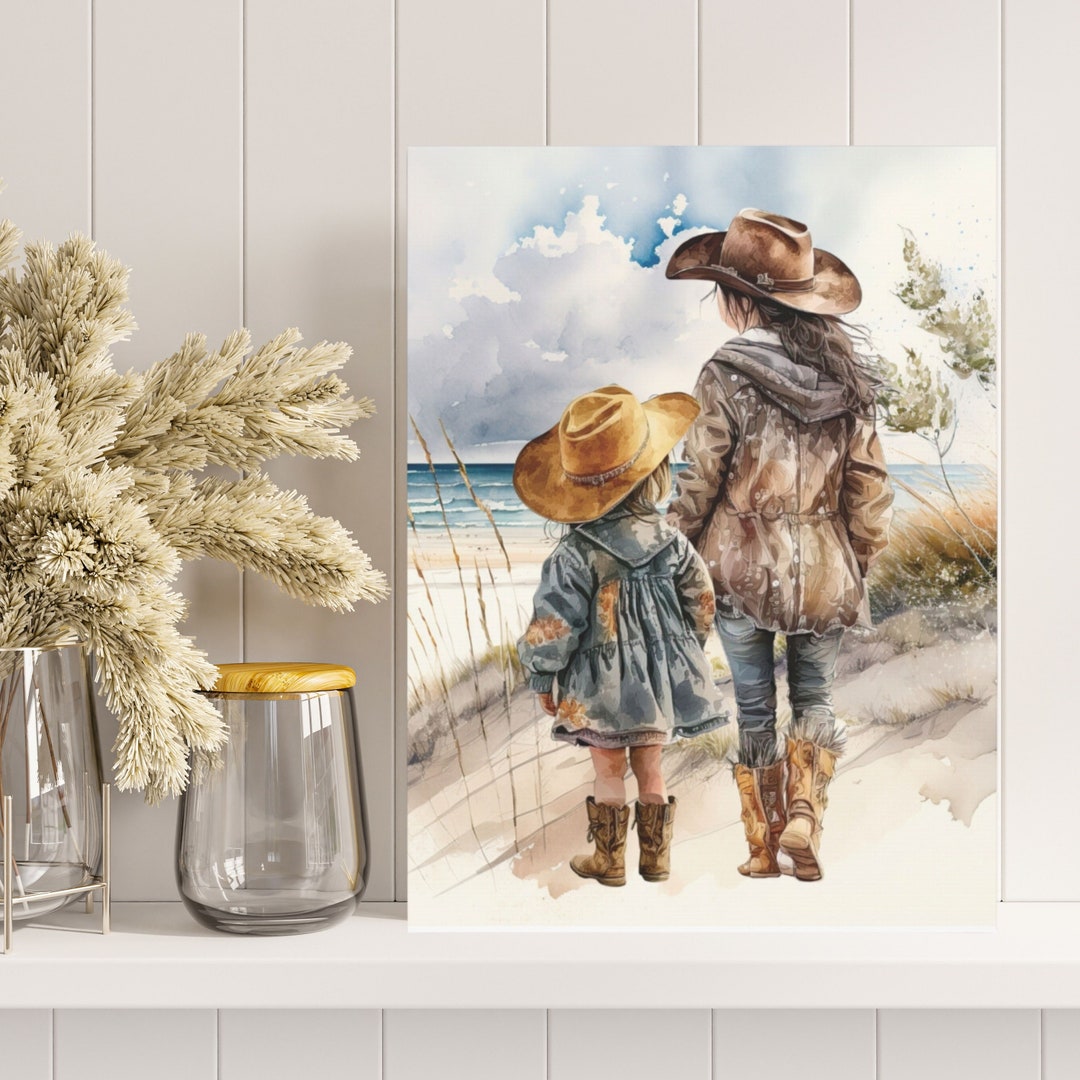 Coastal Cowgirl Wall Decor for Nursery Cowgirl Beachy Wall - Etsy