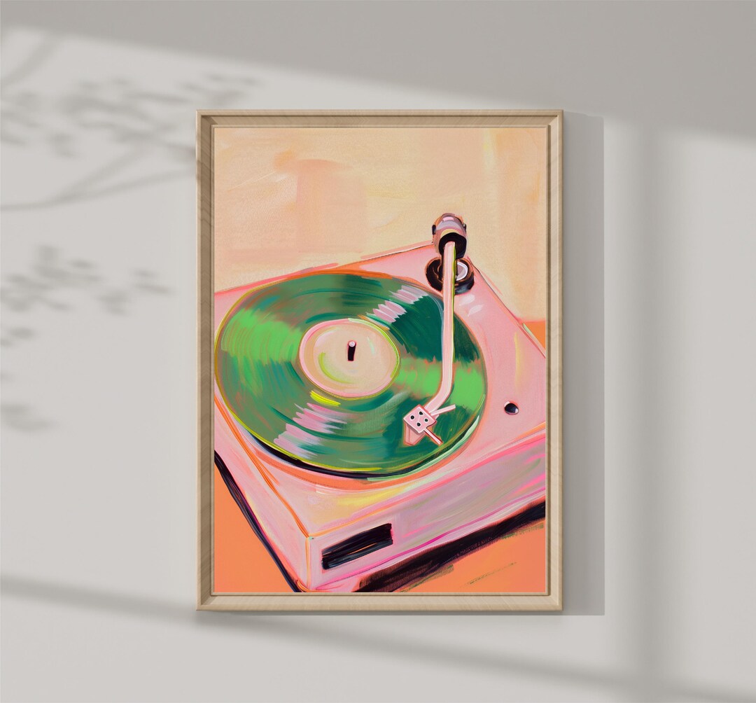 Record Player Music Painting | Music Wall Art Print | Music Digital ...