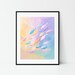 Colorful Pastel Fish Painting | Coastal Summer Wall Art Print | Beach ...