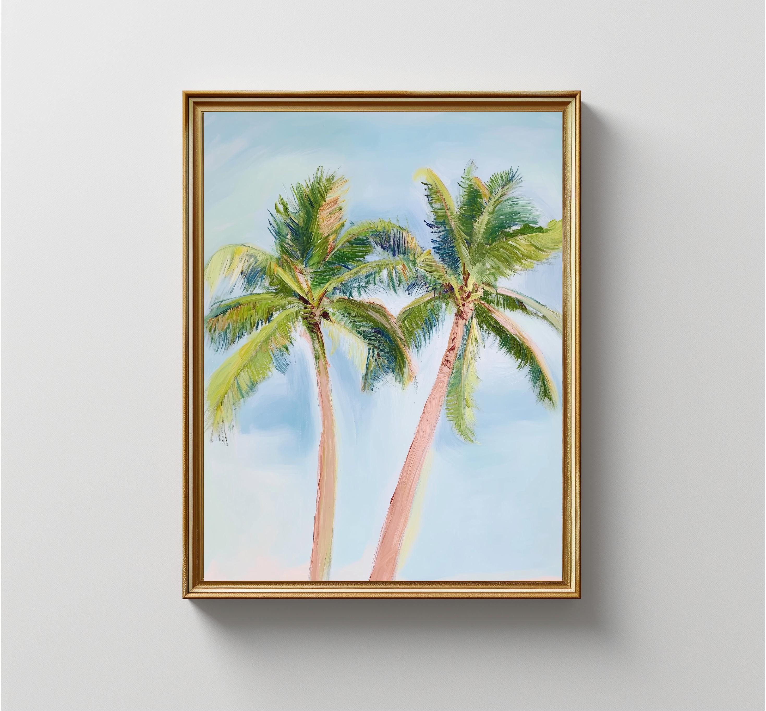 Palm Tree Painting | Palm Tree Art Print | Coastal Wall Decor | Beach ...