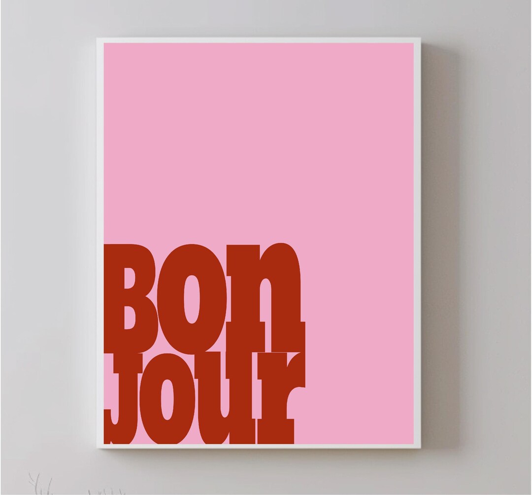 Bonjour Wall Art, Retro Aesthetic Poster, Western Wall Art, Apartment ...