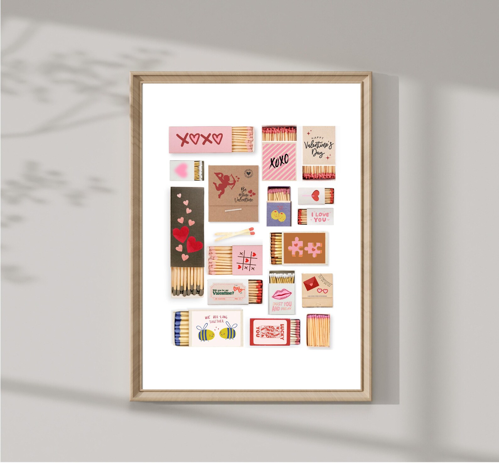 Love Wall Matchbox Art, Retro Aesthetic Poster, Western Wall Art ...