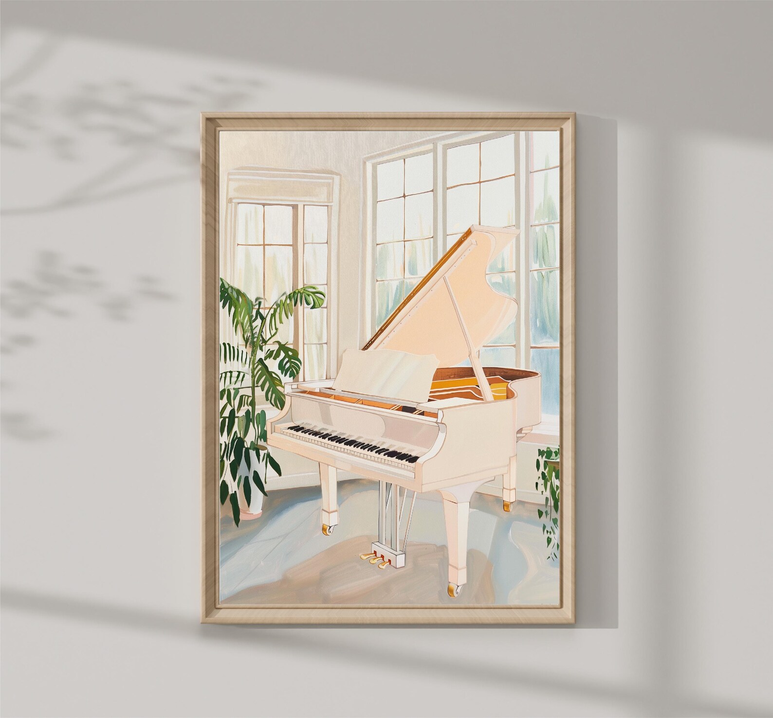 Piano Painting | Music Wall Art Print | Music Digital Print | Music ...