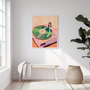 Record Player Music Painting | Music Wall Art Print | Music Digital ...