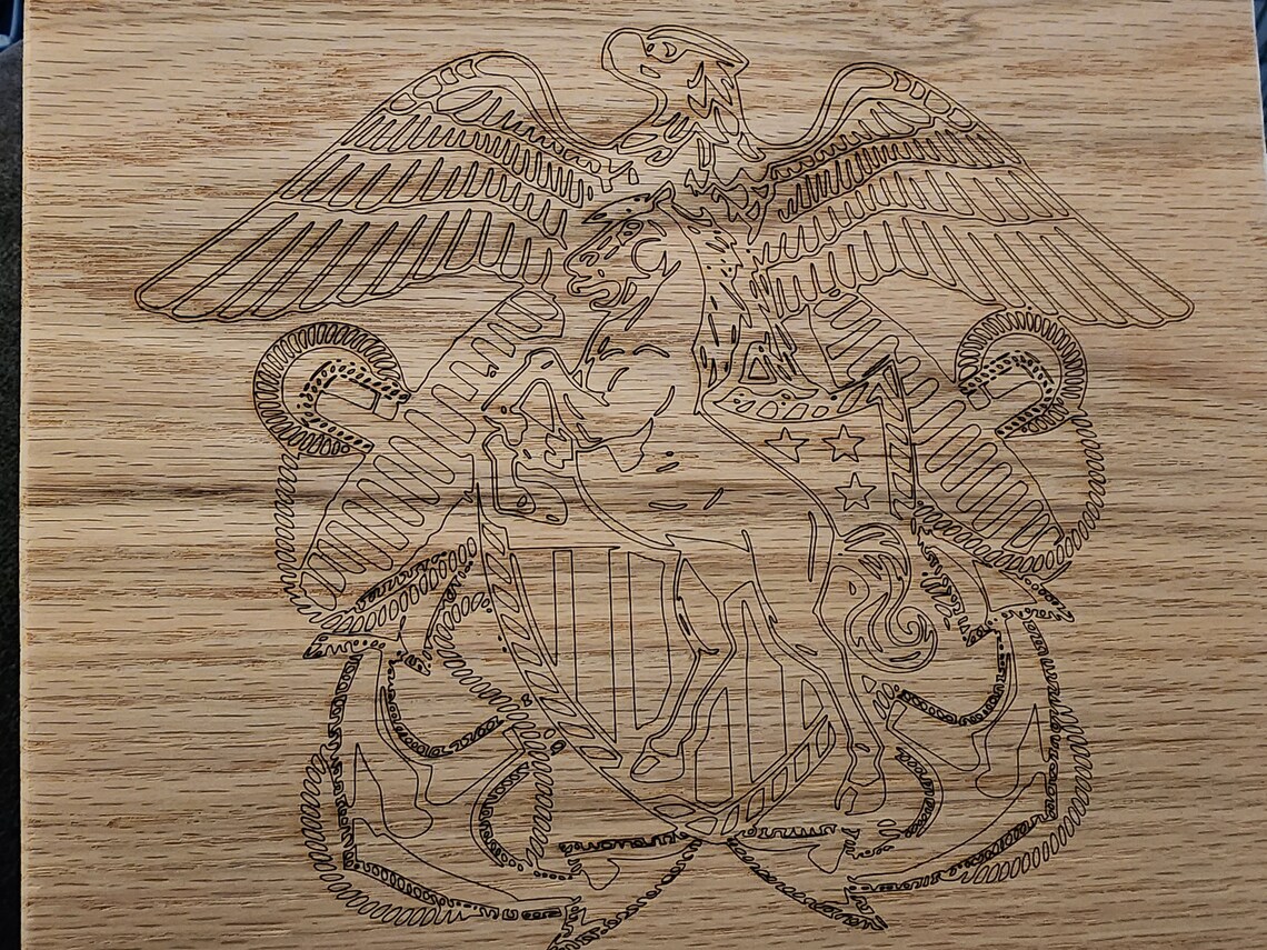 U.S.N. Mustang Crest and Text - Etsy