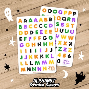 Alphabet Sticker Sheets 8 Different Color for Journal Decor for Kid ...