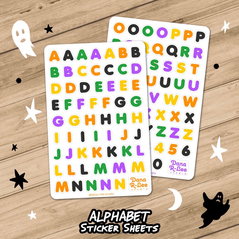 Alphabet Sticker Sheets, 8 Different Option - Etsy