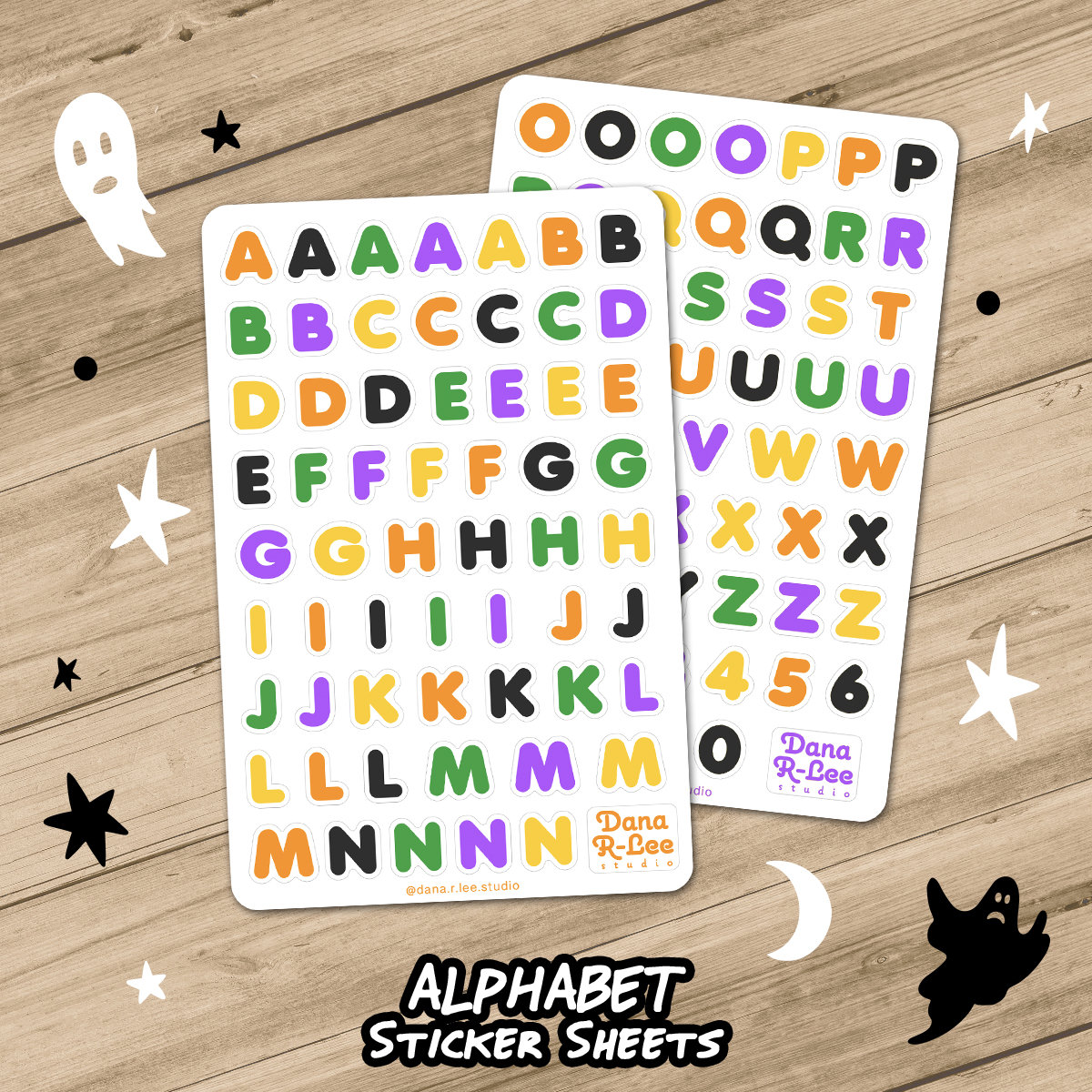 Alphabet Sticker Sheets, 8 Different Option - Etsy