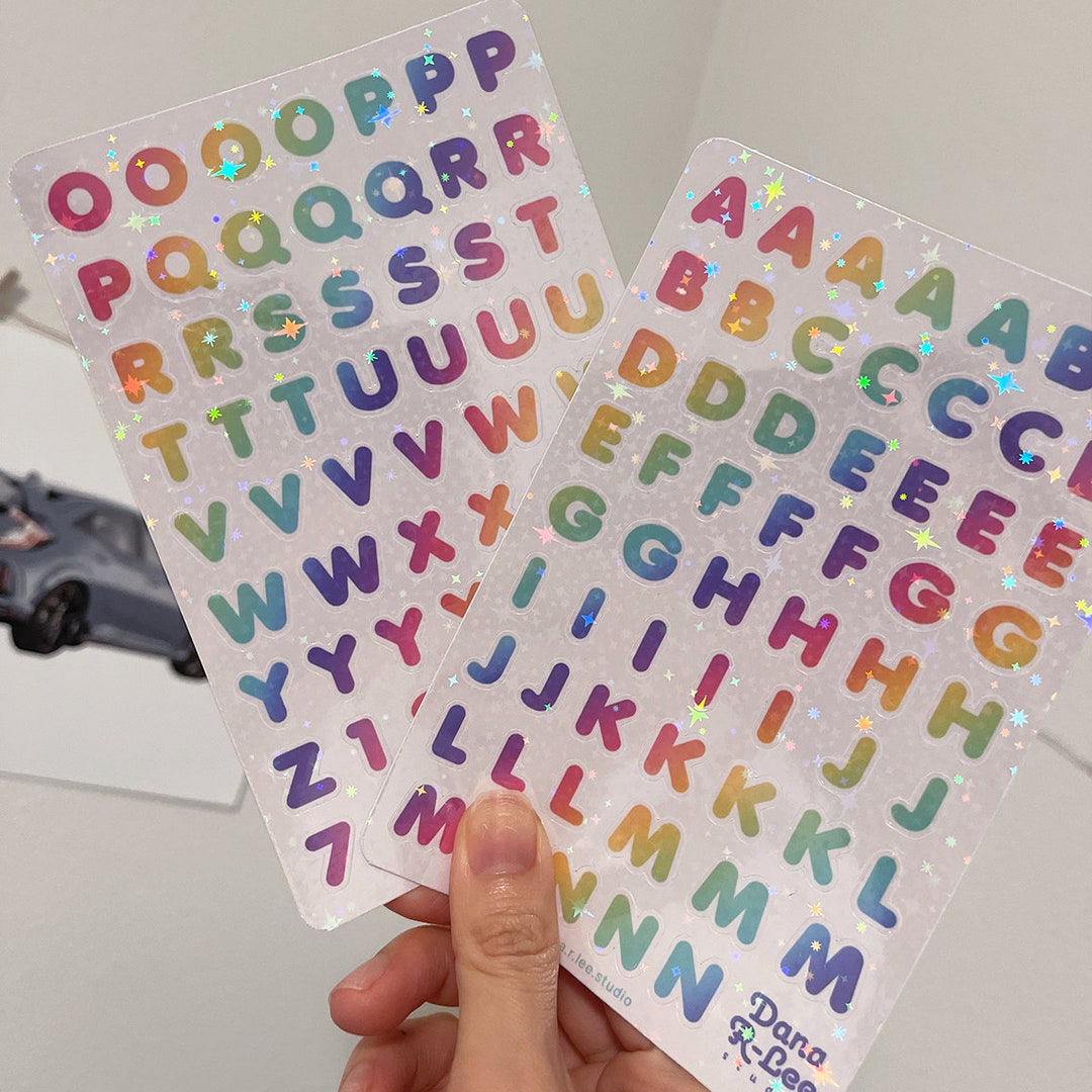 Alphabet Sticker Sheets 8 Different Color for Journal Decor for Kid ...