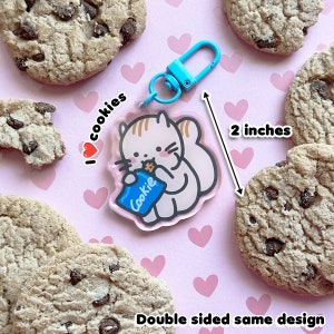 I Love Cookie Keychain for Her Cookie Monster Keyring for Cookie Lover ...
