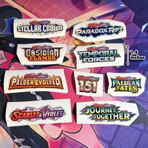 Pokimon Binder Stickers Scarlet & Violet Premium Vinyl for Master Set ...