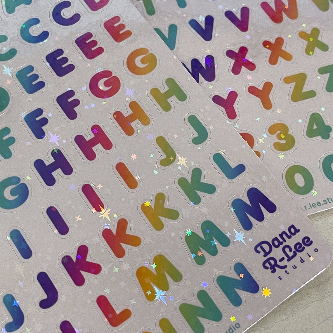 Alphabet Sticker Sheets, 8 Different Option - Etsy