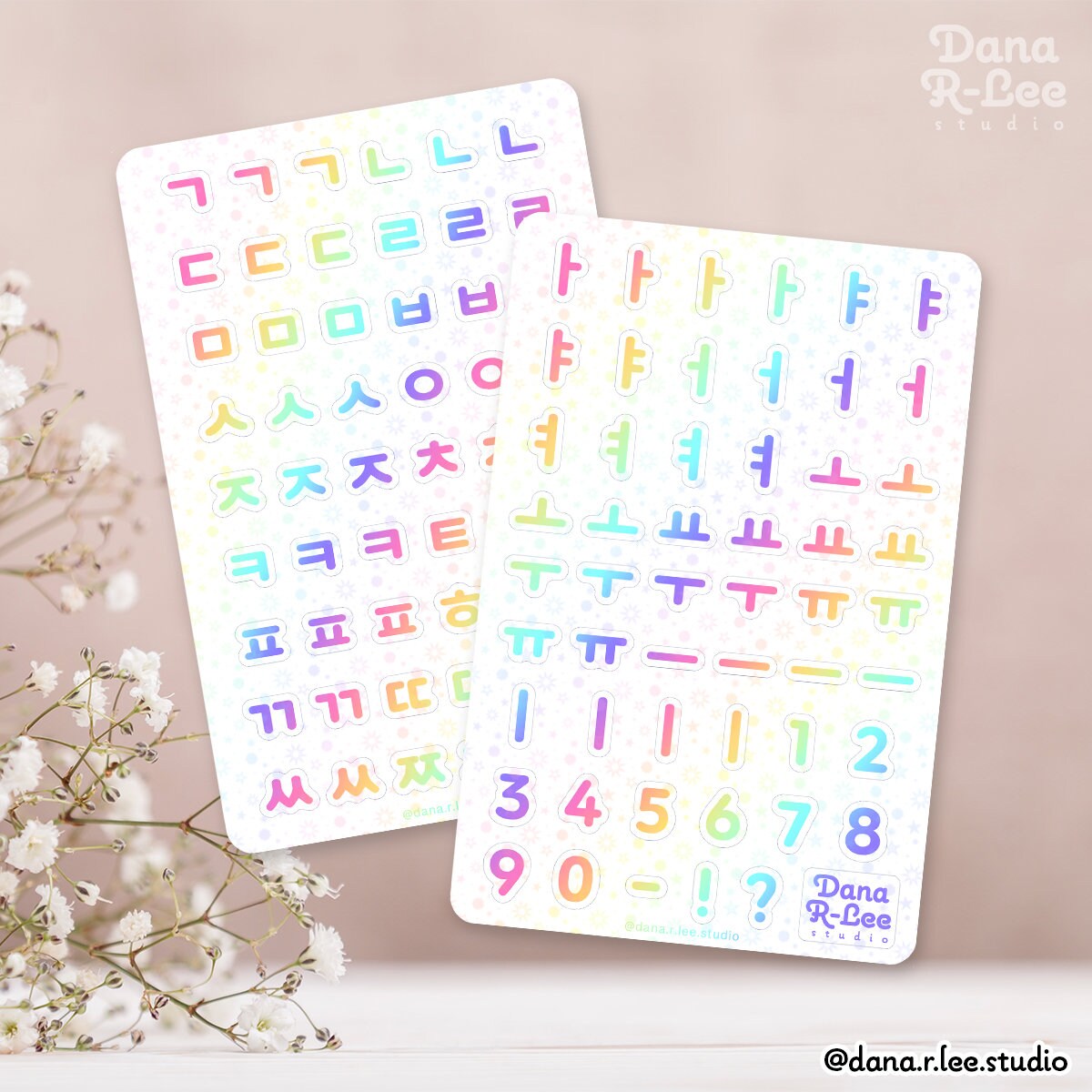 Korean Alphabet Sticker Sheets Hangul Sticker for Kpop Lover K Pop ...