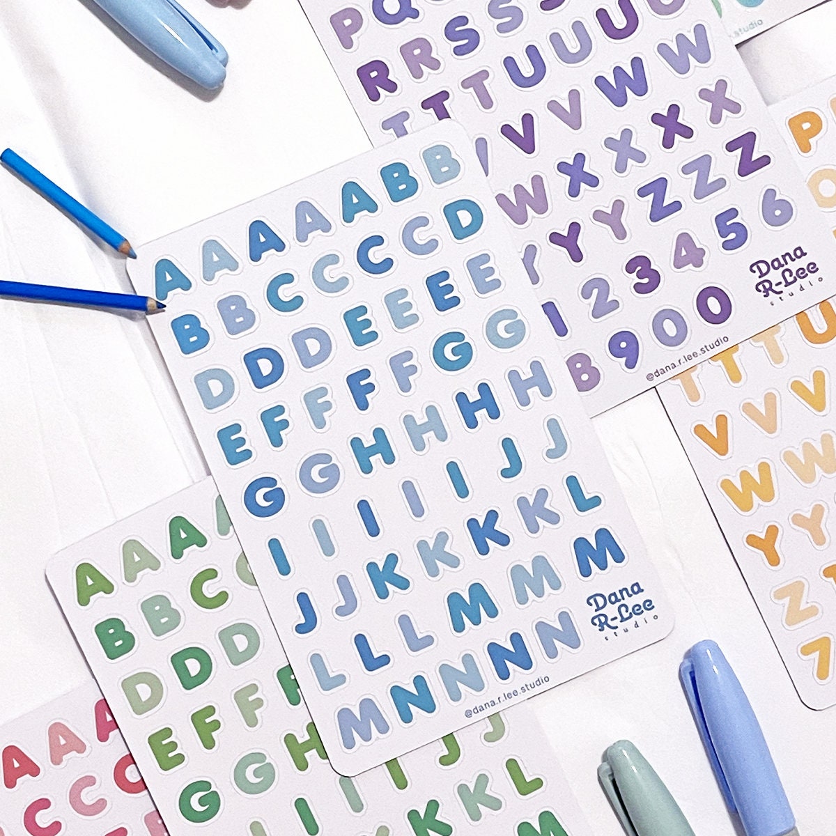 Alphabet Sticker Sheets, 8 Different Option - Etsy