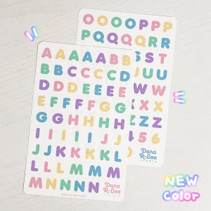 Alphabet Sticker Sheets 8 Different Color for Journal Decor for Kid ...