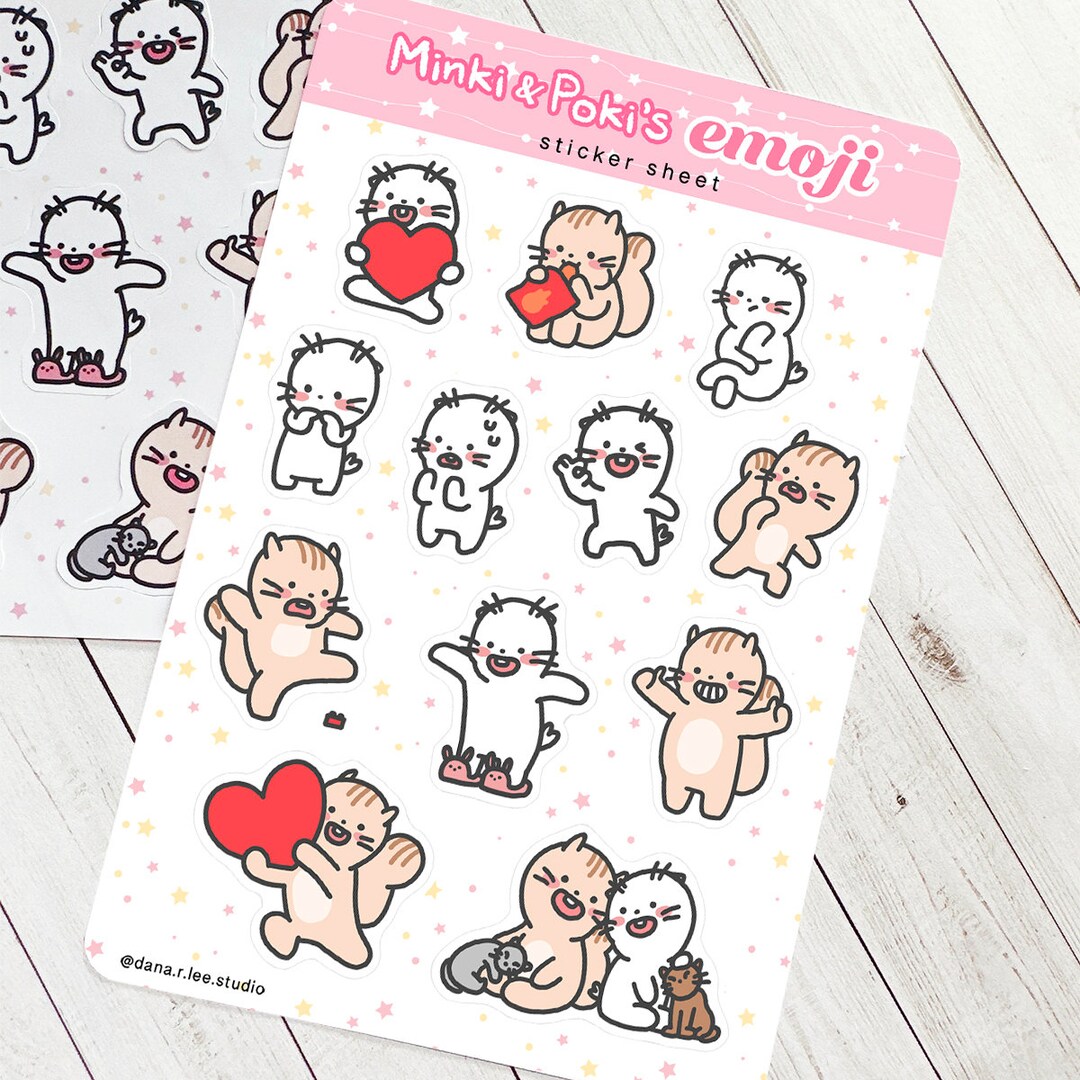 Cute Character Sticker Sheets for Decor Daily Routine Sticker for ...
