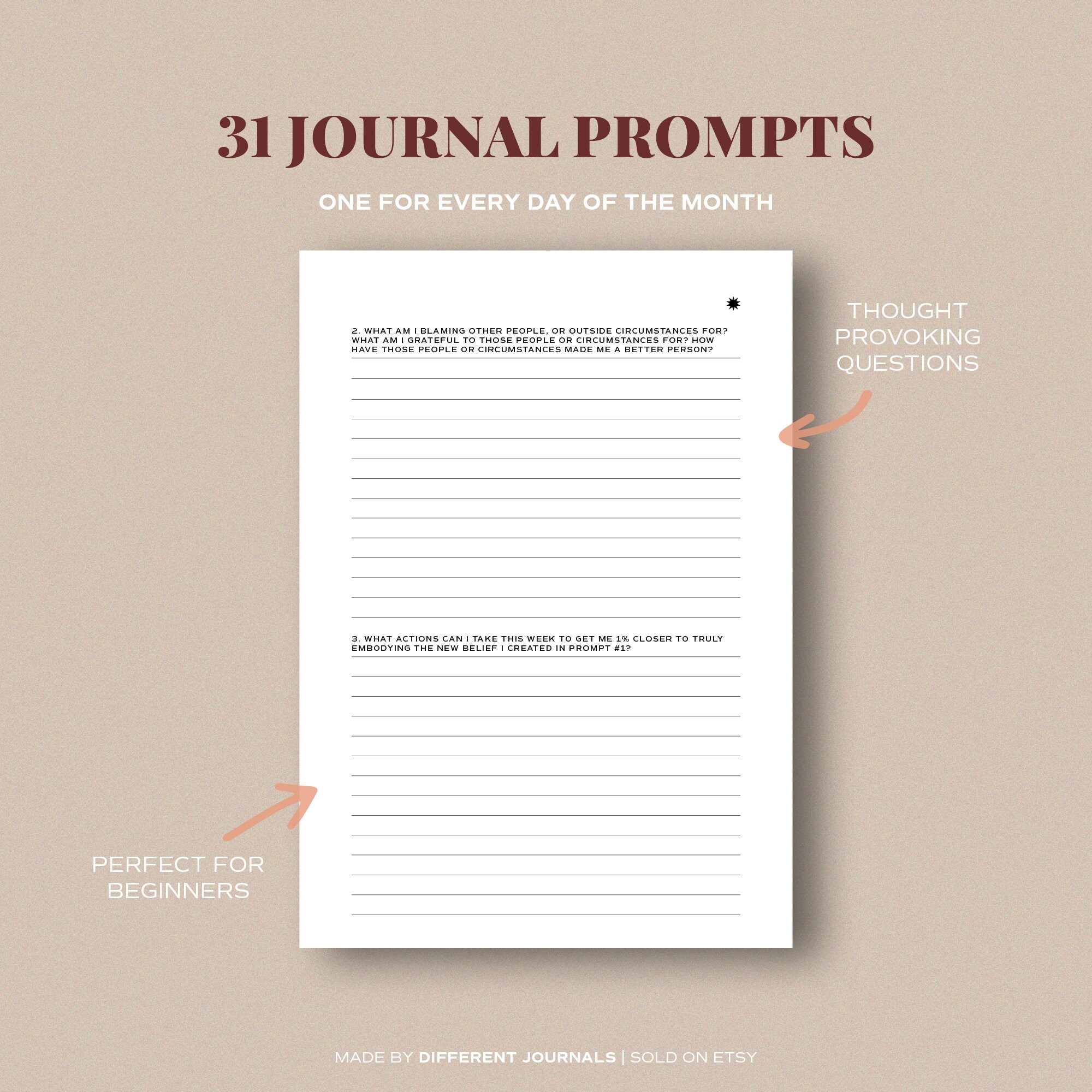 Get Unstuck Journal Prompts for Beginners, Getting Unstuck Printable ...
