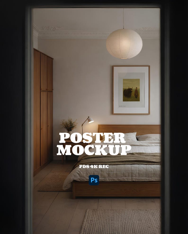 Mockup for Poster, Artwork Frame Mockup, Poster Mockup PSD, Black A4 ...
