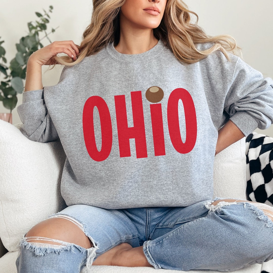 State of Ohio Buckeye Dot Gilden Unisex Heavy Blend Crewneck Sweatshirt ...