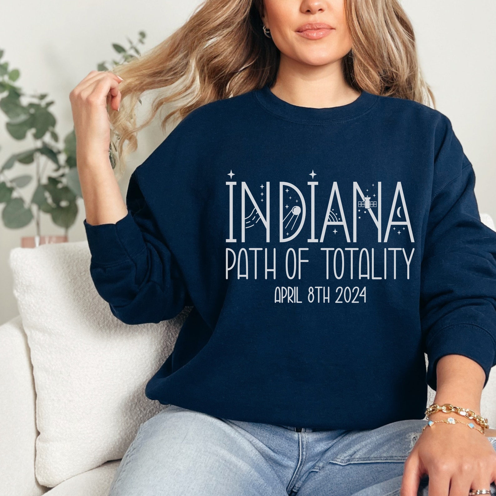 State of Indiana Path of Totality Solar Eclipse April 8th 2024, Science ...