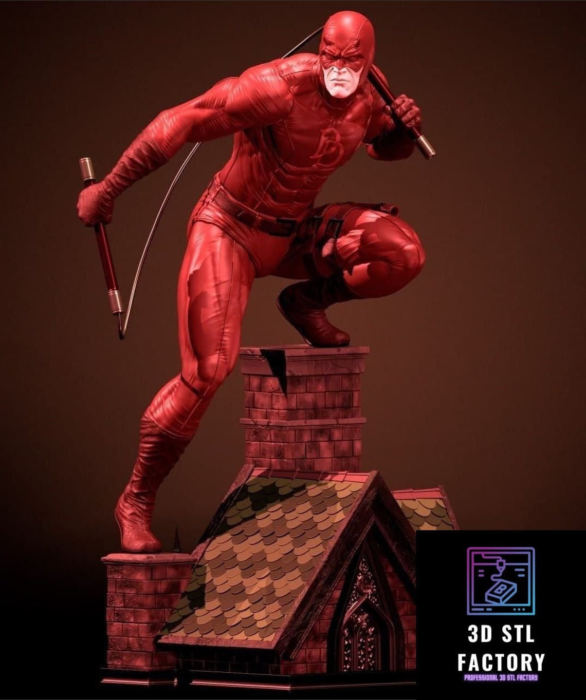 Daredevil Stl File 3D Print File Super Hero Figure Stl - Etsy