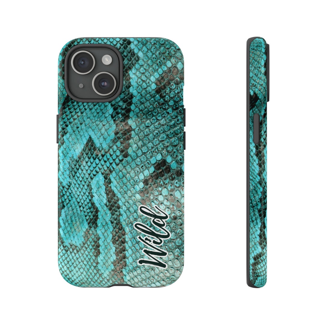 Blue Snake Skin Animal Print in Tough Phone Cases, iPhone Case, Samsung ...