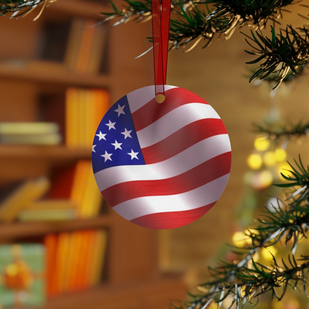 American Flag Christmas Tree