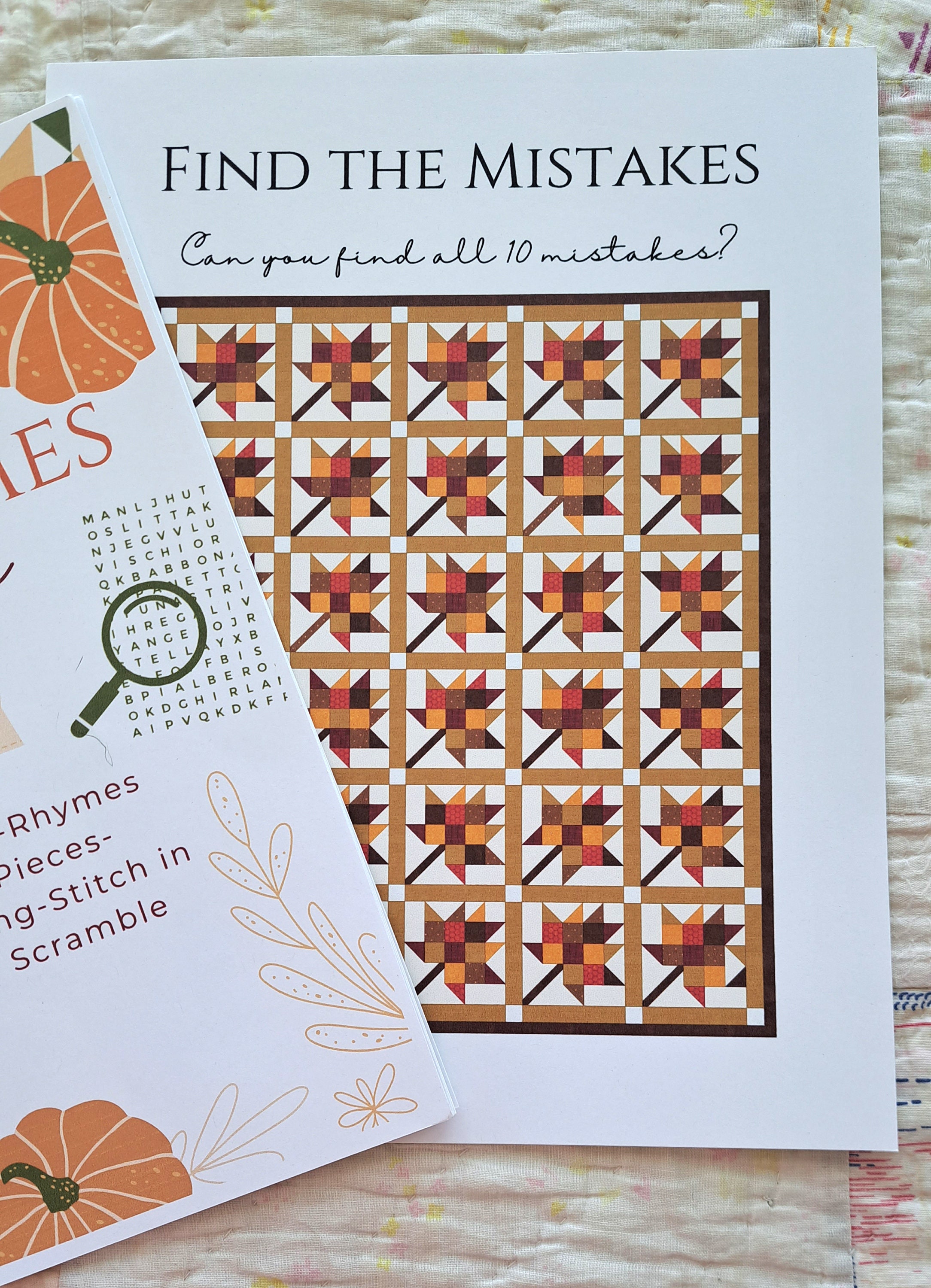 Quilt Games for Fall - Printable Puzzles and Games for Quilters and ...