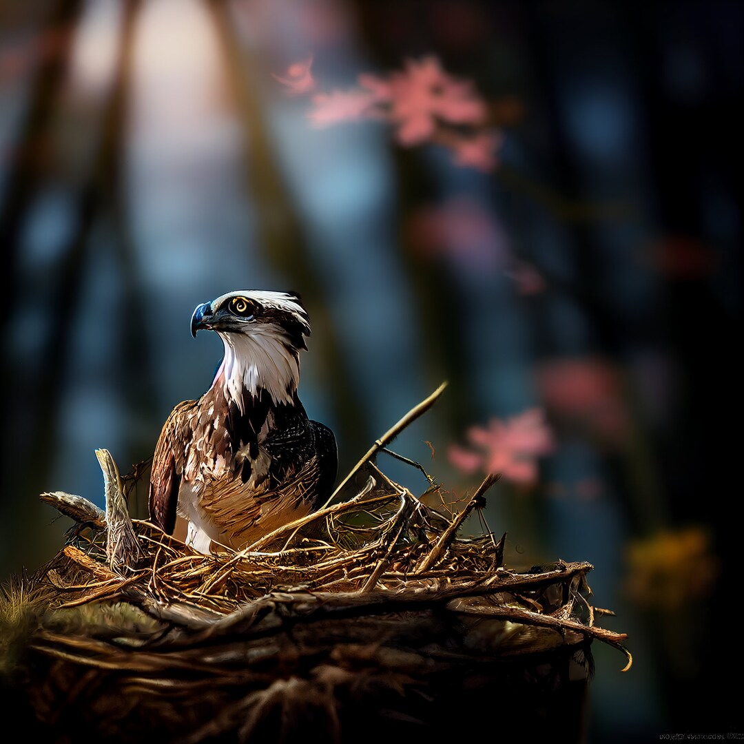 Osprey in Nest | Printable Instant Digital Download | Square Print ...