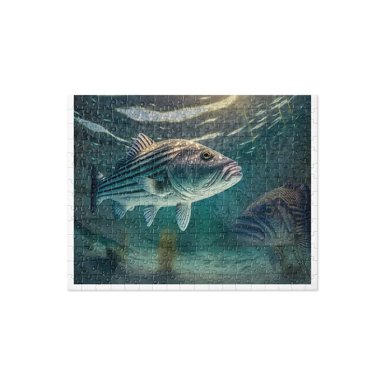 Striped Bass Blended Art Jigsaw Puzzle | Jigsaw Puzzle | Games | Gifts ...