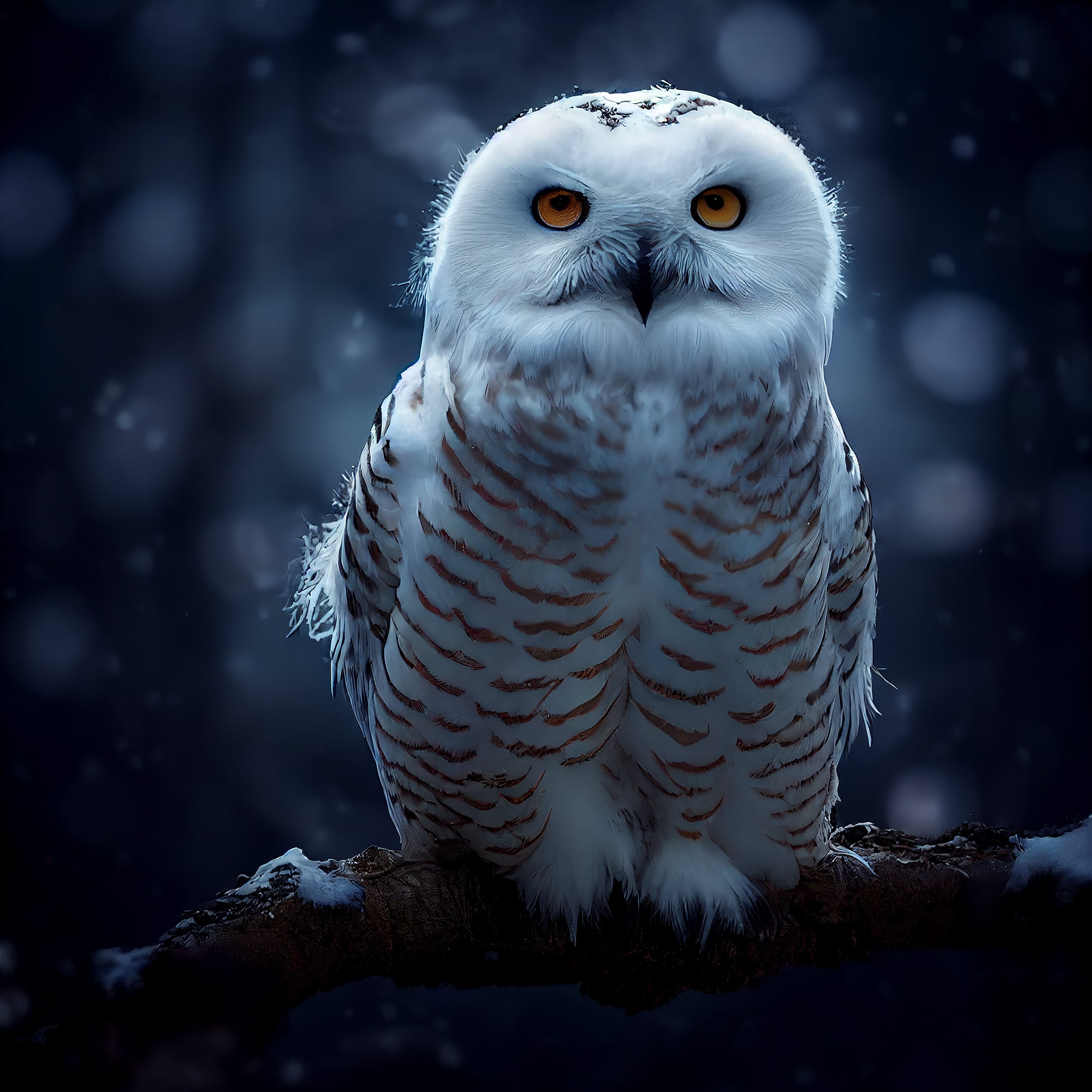 Printable Snowy Owl Digital Art Print Bundle | Blended Art | Digital ...