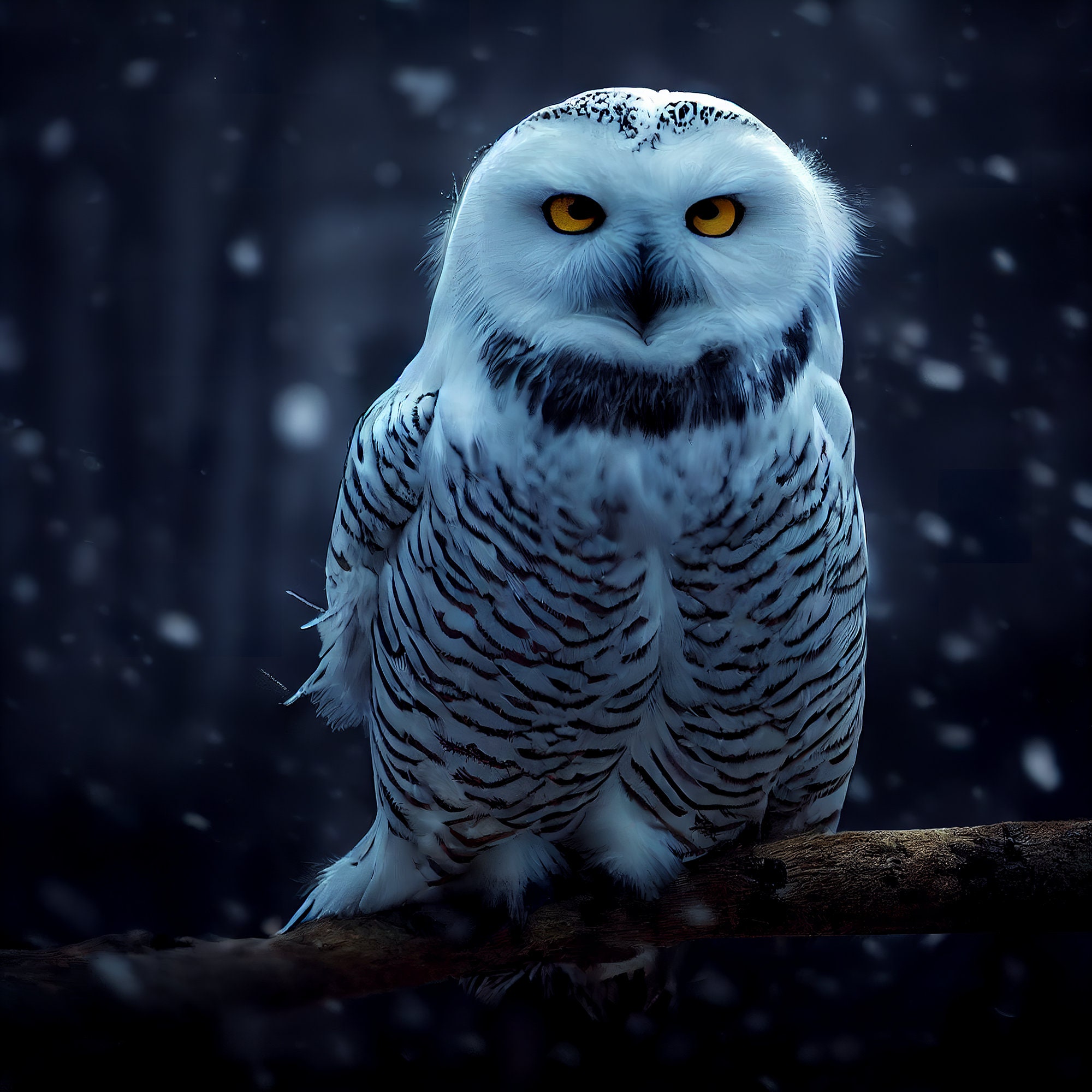 Printable Snowy Owl Digital Art Print Bundle | Blended Art | Digital ...