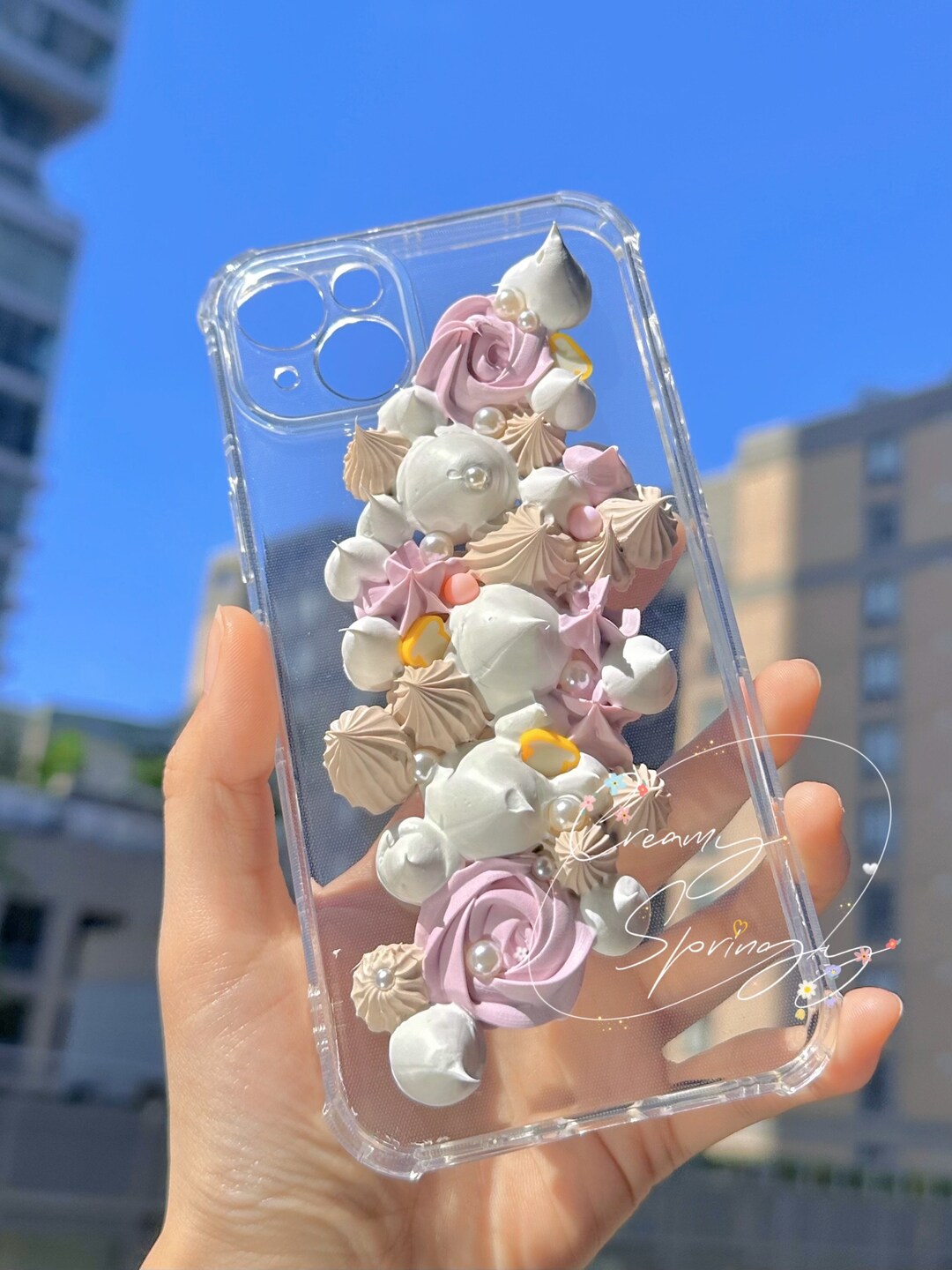 Decoden Phone Case: Meringue Candy Kisses, Custom iPhone Samsung Huawei ...