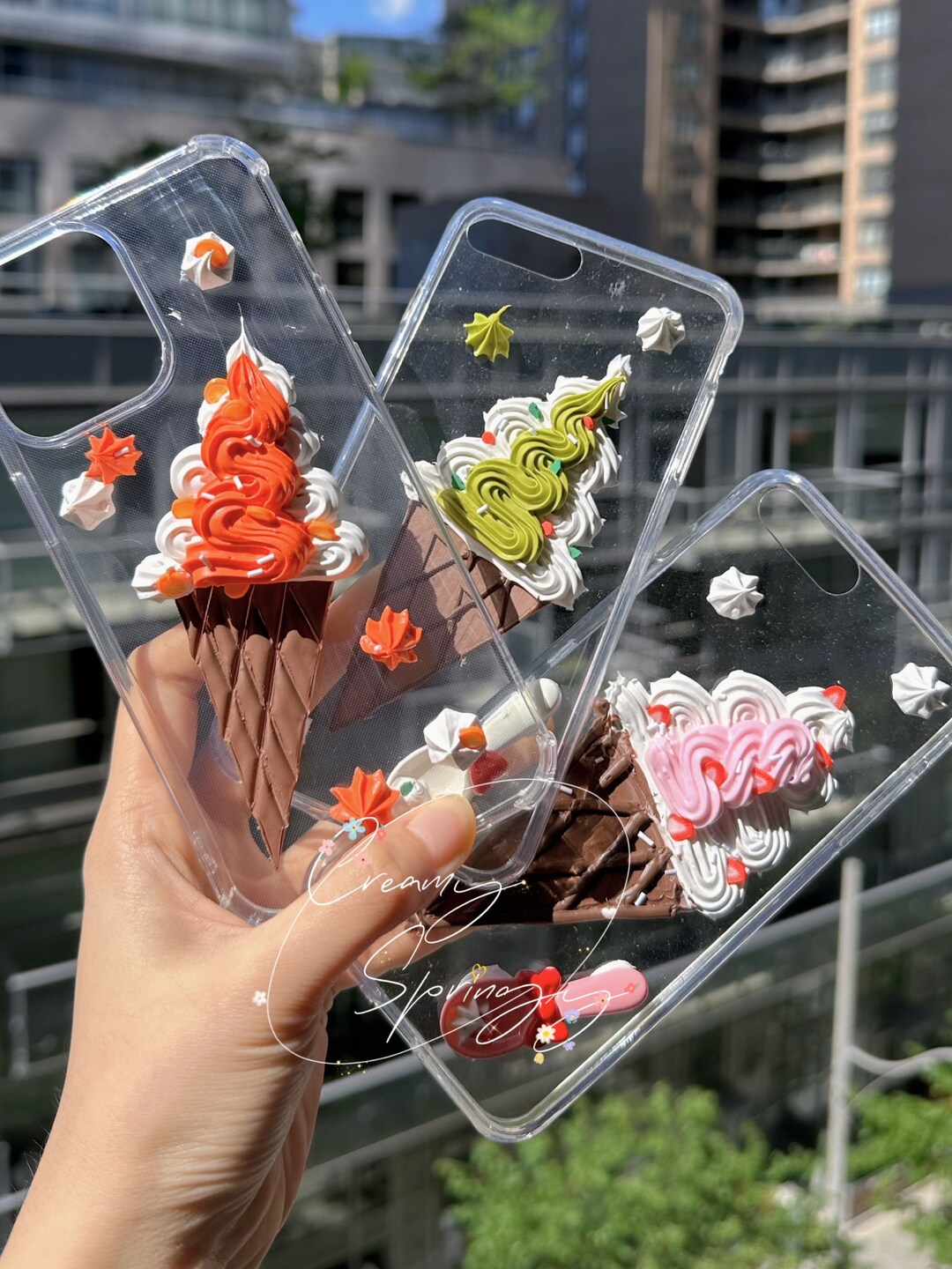 Ice-cream Decoden Custom Phone Case for iPhone Sansung Huawei | Summer ...