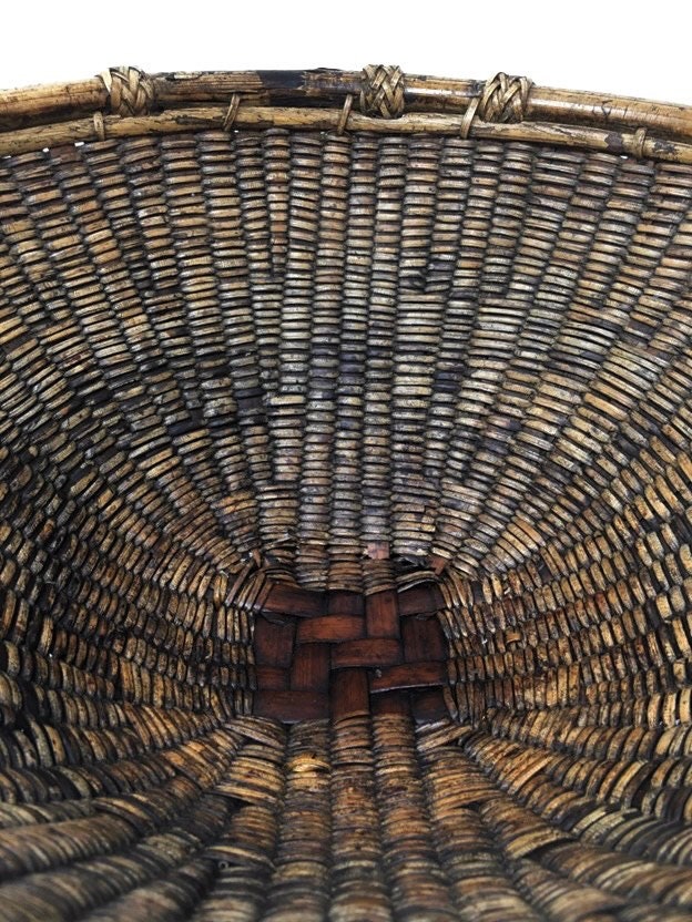 Vintage Philippine Round Labba Basket - Etsy