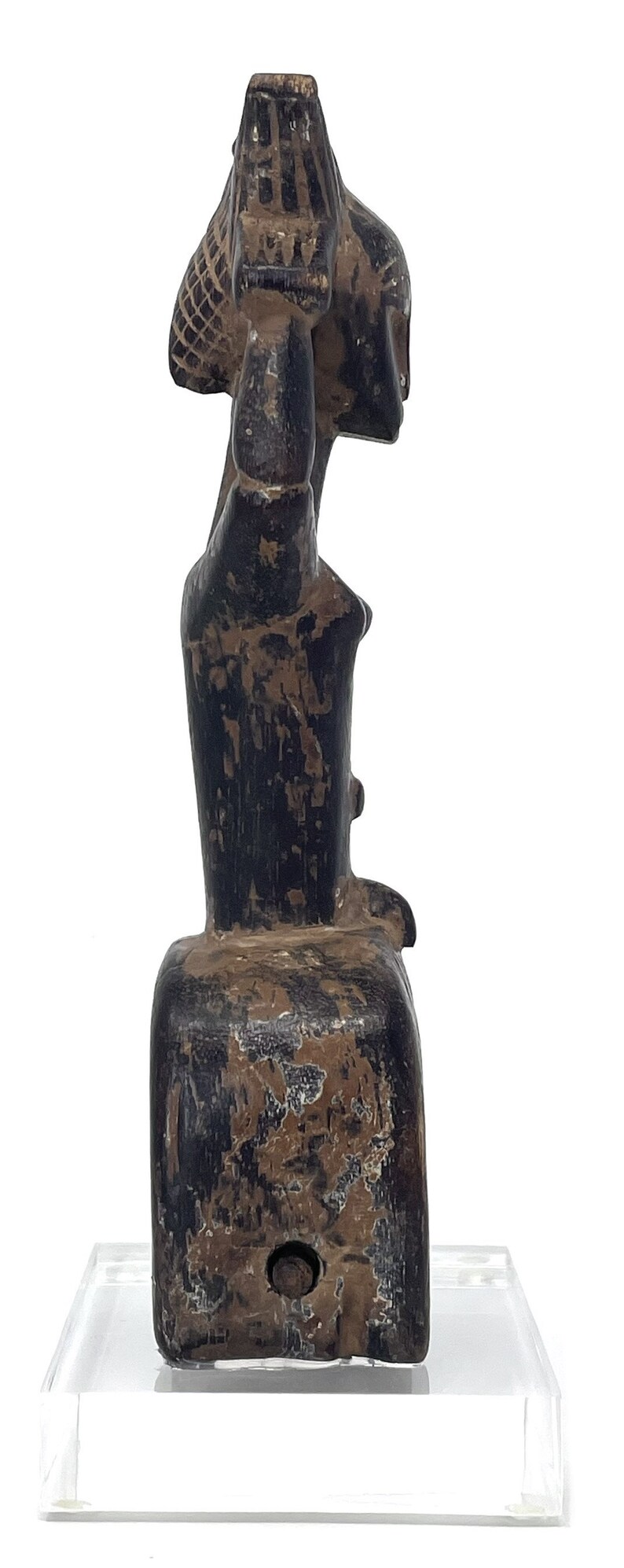 Baule-style West African Hand Carved Heddle Pulley With Acrylic Base ...