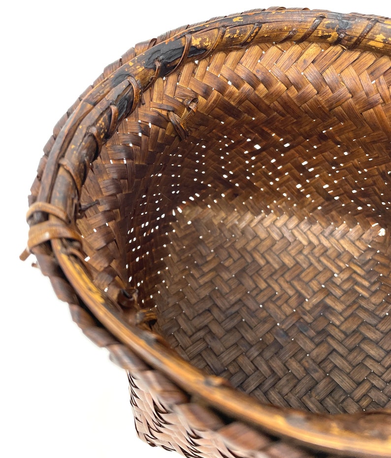 Intricately Woven Vintage Philippine Basket (traditional/asian-inspired ...