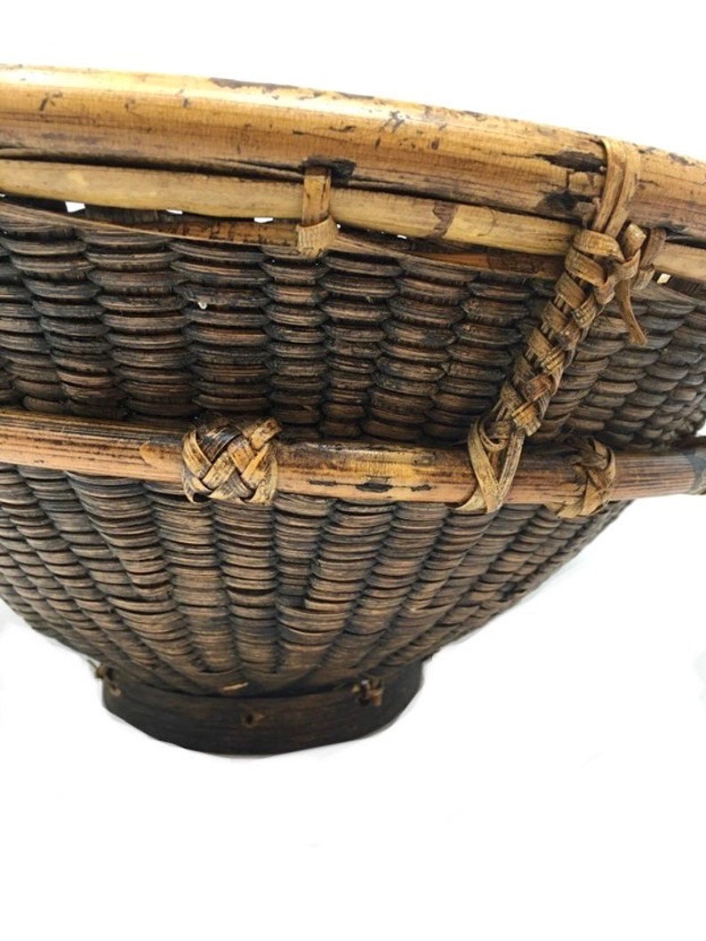 Vintage Philippine Round Labba Basket - Etsy